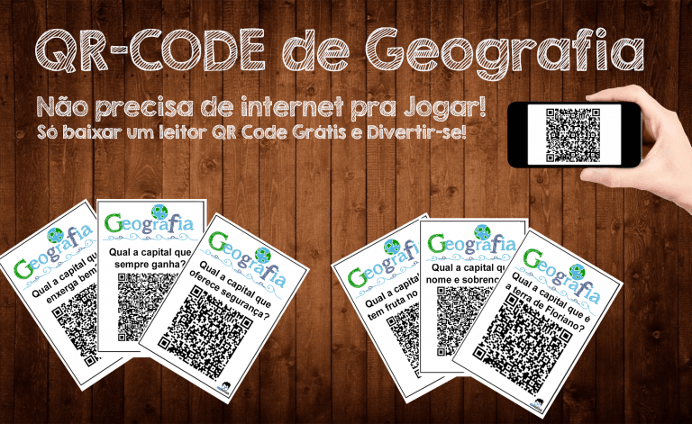 QR Code de Geografia - 16 Charadas Grátis - NerdProfessor